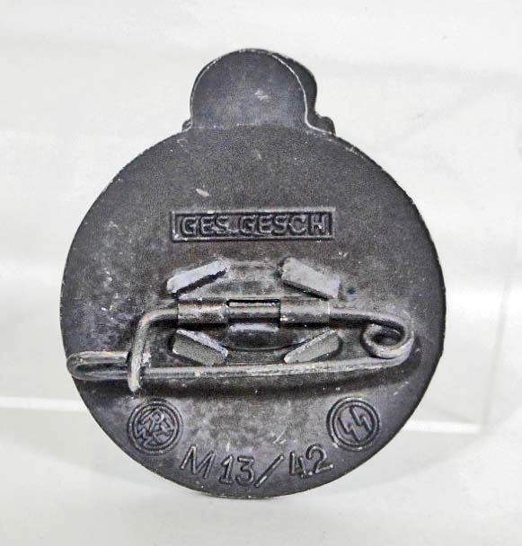 GERMAN NAZI WAFFEN SS SHULTZ STAFFEL MEMBERSHIP BADGE
