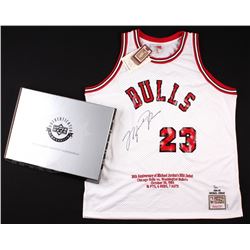 Michael Jordan Signed LE Authentic Mitchell & Ness "30th Anniversary" Custom Embroidered 1984-85 Roo