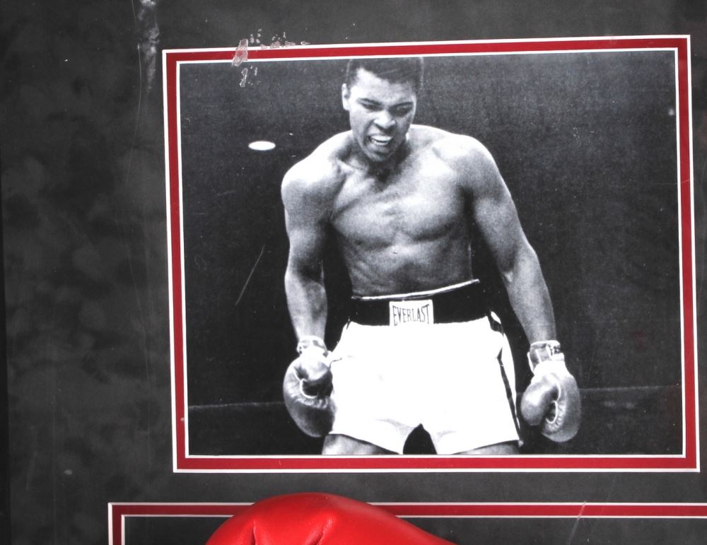 Muhammad Ali Signed 22x33x5 Custom Framed Boxing Glove Shadow Box ...