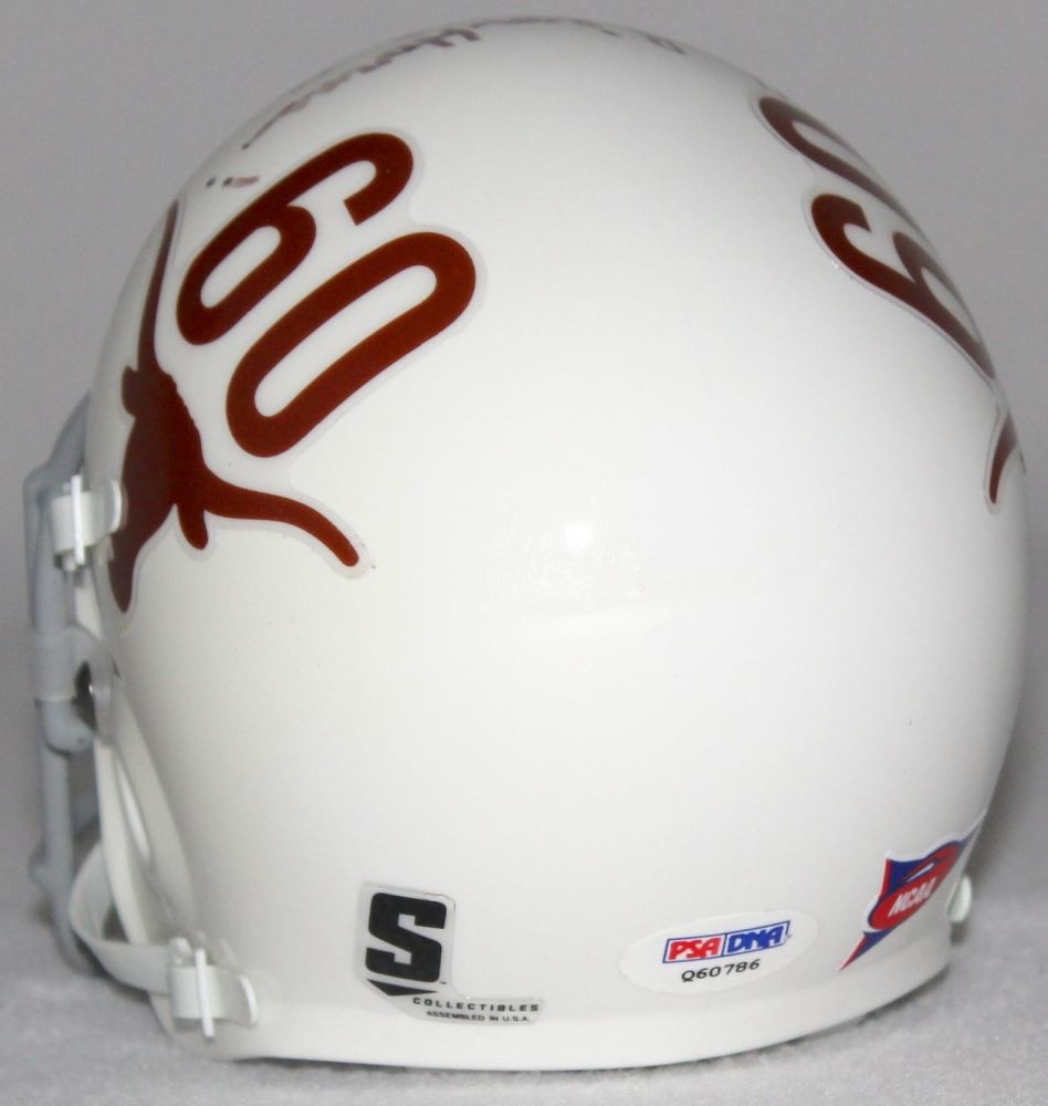 Tommy Nobis Signed Texas Mini-Helmet Inscribed "Hook Em Horns" , "1963 ...
