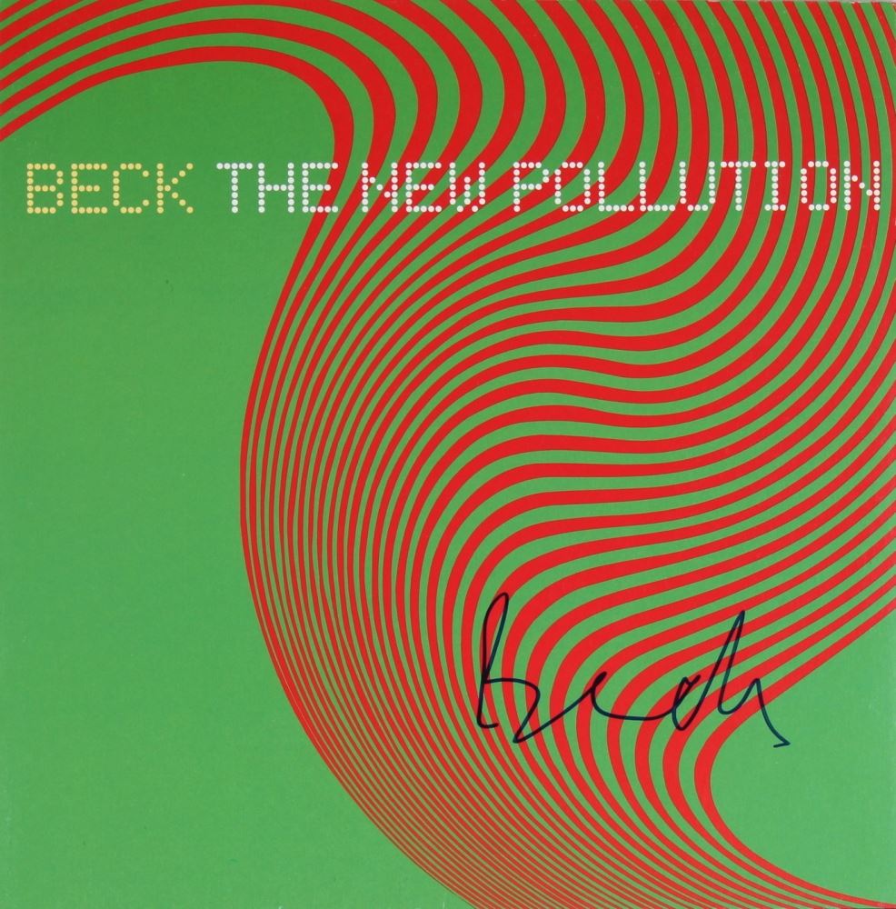 Beck Hansen Signed "The New Pollution" Record Album Cover (JSA COA)