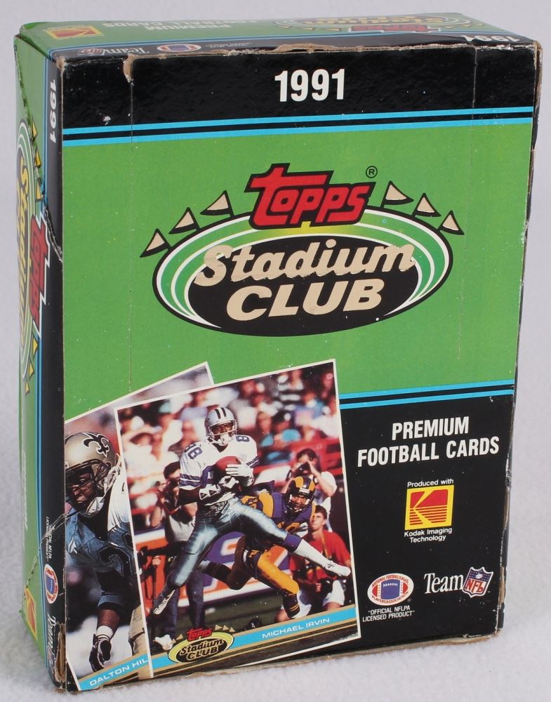 1991 Topps Stadium Club Football Wax Box - Favre Rookie