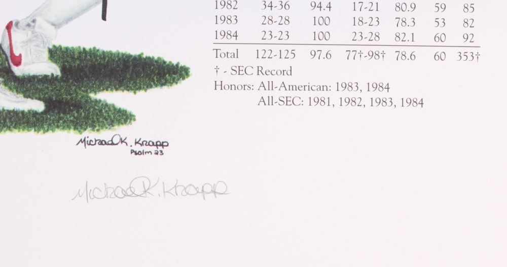 Kevin Butler & Rex Robinson Signed 16x21 Georgia "Kicking Legends" LE ...