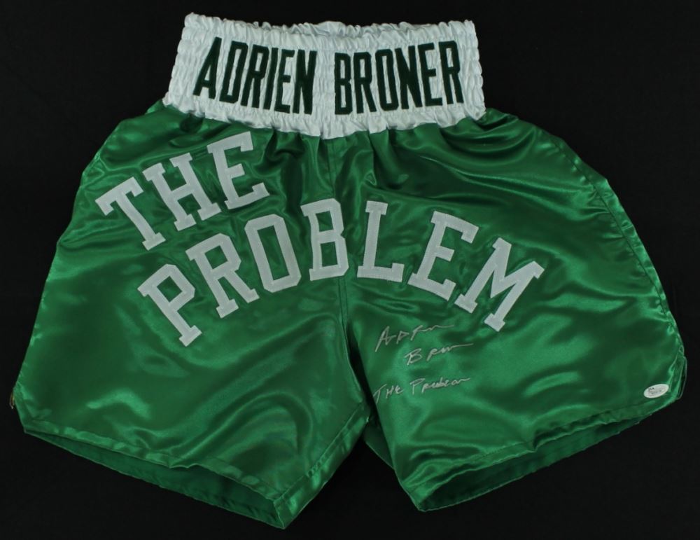 Adrien Broner Signed Boxing Shorts Inscribed "The Problem" (JSA COA)