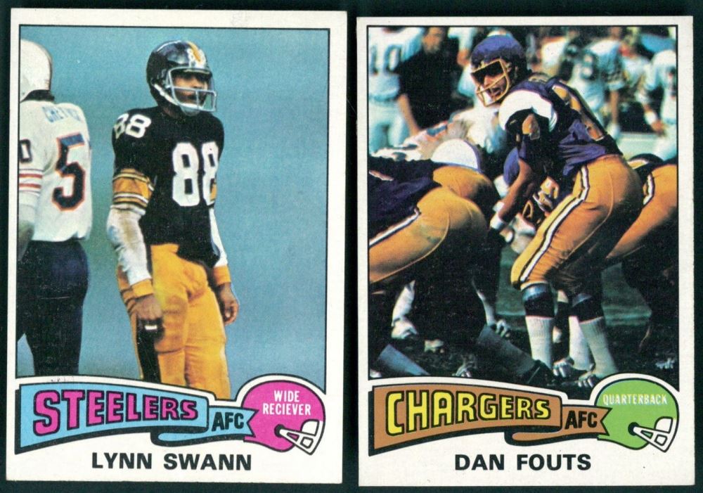 Lot of (2) 1975 Topps Football Cards with #282 Lynn Swann RC & #367 Dan ...