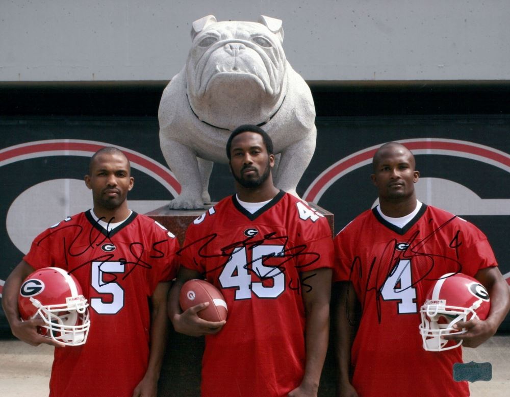 Champ Bailey, Boss Bailey & Ronald Bailey Signed Georgia 11x14 Photo ...