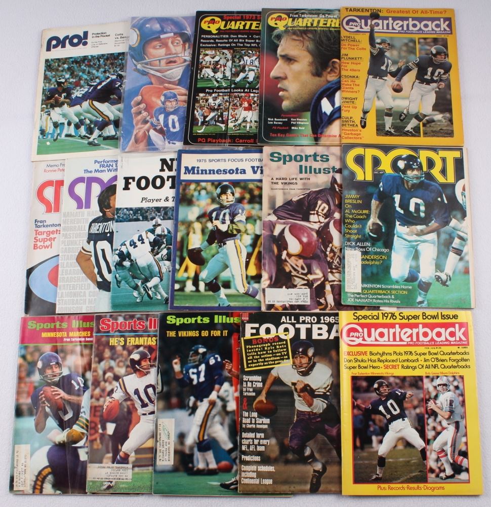 Lot of (15) Vintage Football Magazines