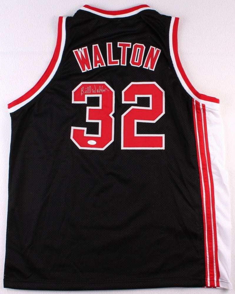 Bill Walton Signed Throwback Blazers Jersey (JSA COA)
