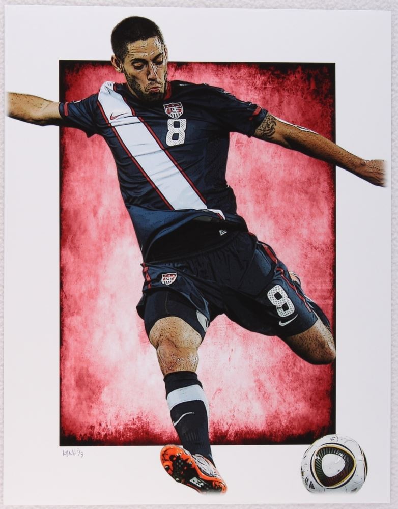 Clint Dempsey Team USA Limited Edition 11" x 14" Signed Art Print by ...