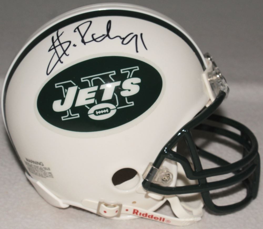 Sheldon Richardson Signed Jets Mini-Helmet (Schwartz COA)