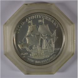350th ANNIVERSARY THE MAYFLOWER STERLING PROOF COIN by FRANKLIN MINT