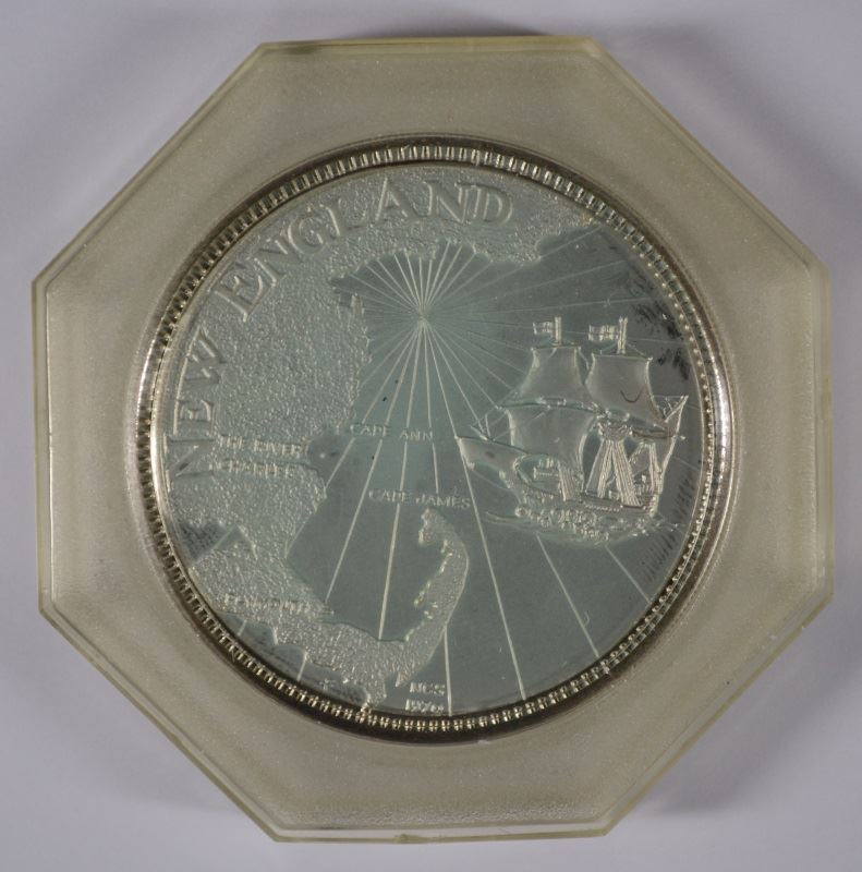 350th ANNIVERSARY THE MAYFLOWER STERLING PROOF COIN by FRANKLIN MINT