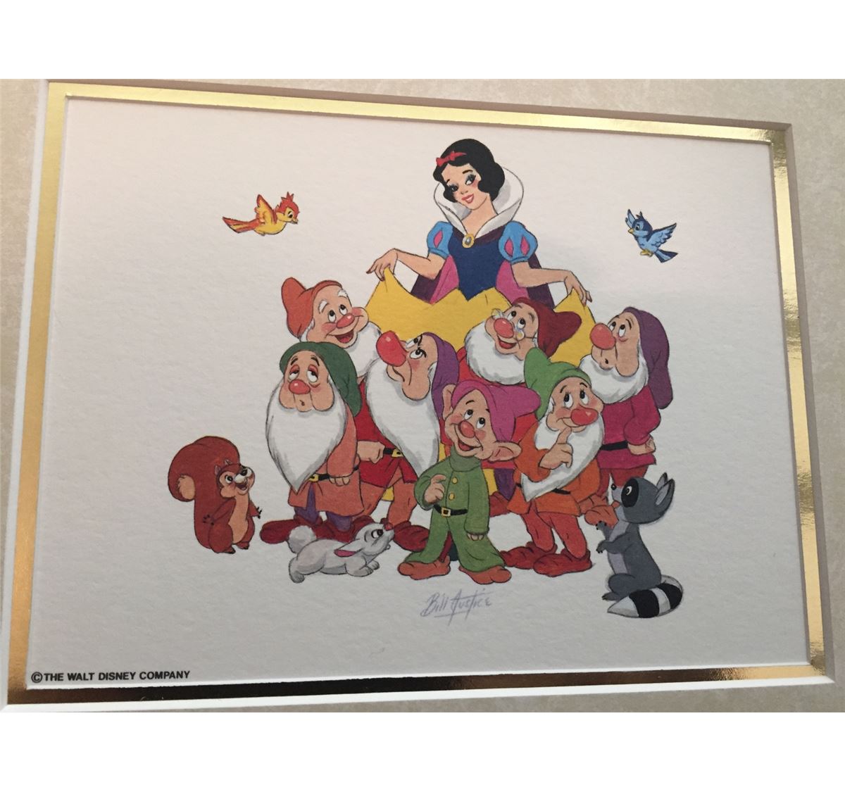 DISNEY LEGEND BILL JUSTICE PRINT OF SNOW WHITE