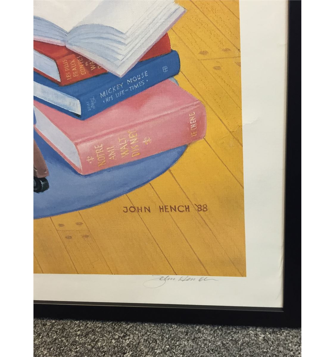 SIGNED JOHN HENCH MICKEY MOUSE 60TH ANNIVERSARY