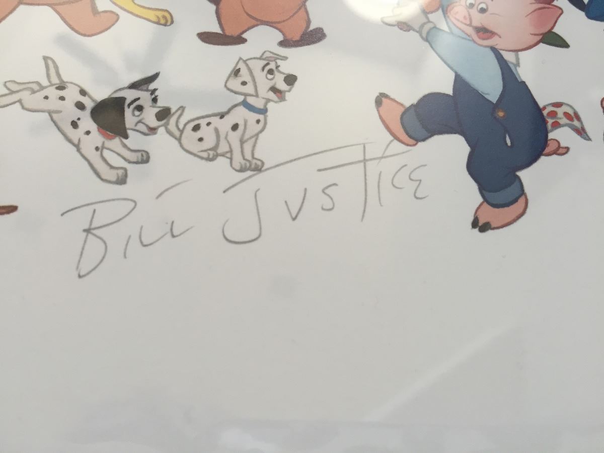 DISNEY LEGEND BILL JUSTICE SIGNED "DISNEY 50TH ANNIVERSARY" LIMITED ...