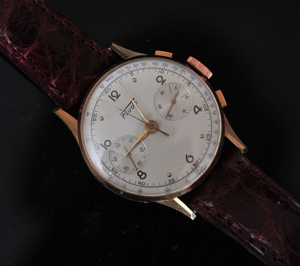 18k Gold Fludo Chronograph Men's Wrist Watch