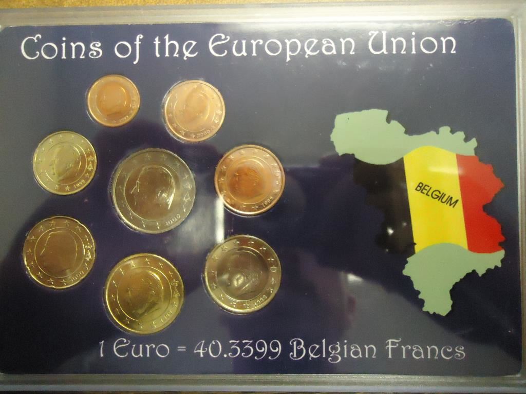 BELGIUM EURO COIN SET UNC 3.88 EUROS