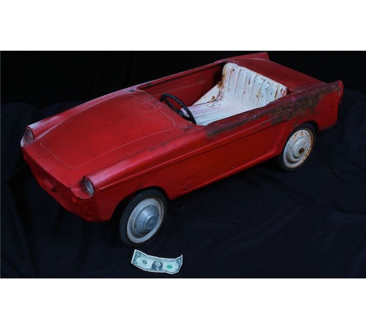 Antique Vintage Red Pedal Car c.1930-50's