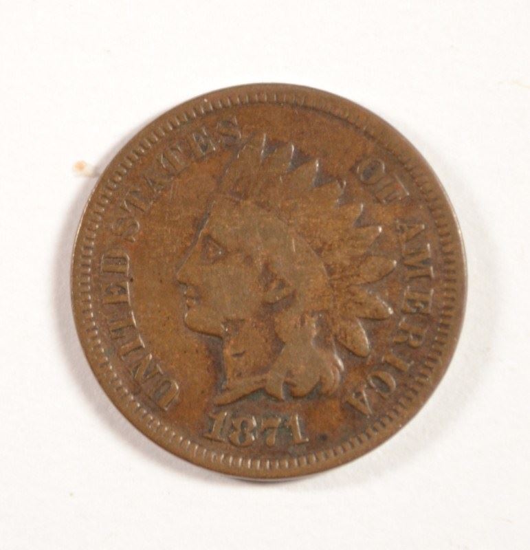 1871 INDIAN HEAD CENT FINE