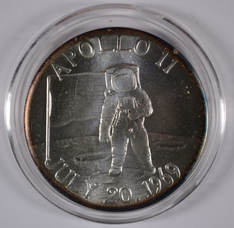 APOLLO 11 30th ANNIVERSARY MFA FLOWN METAL MOON EAGLE NASA MEDALLION ...