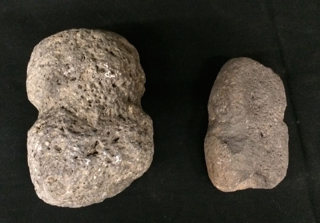 Pair of Prehistoric Stone Hammer / Axes From Museum