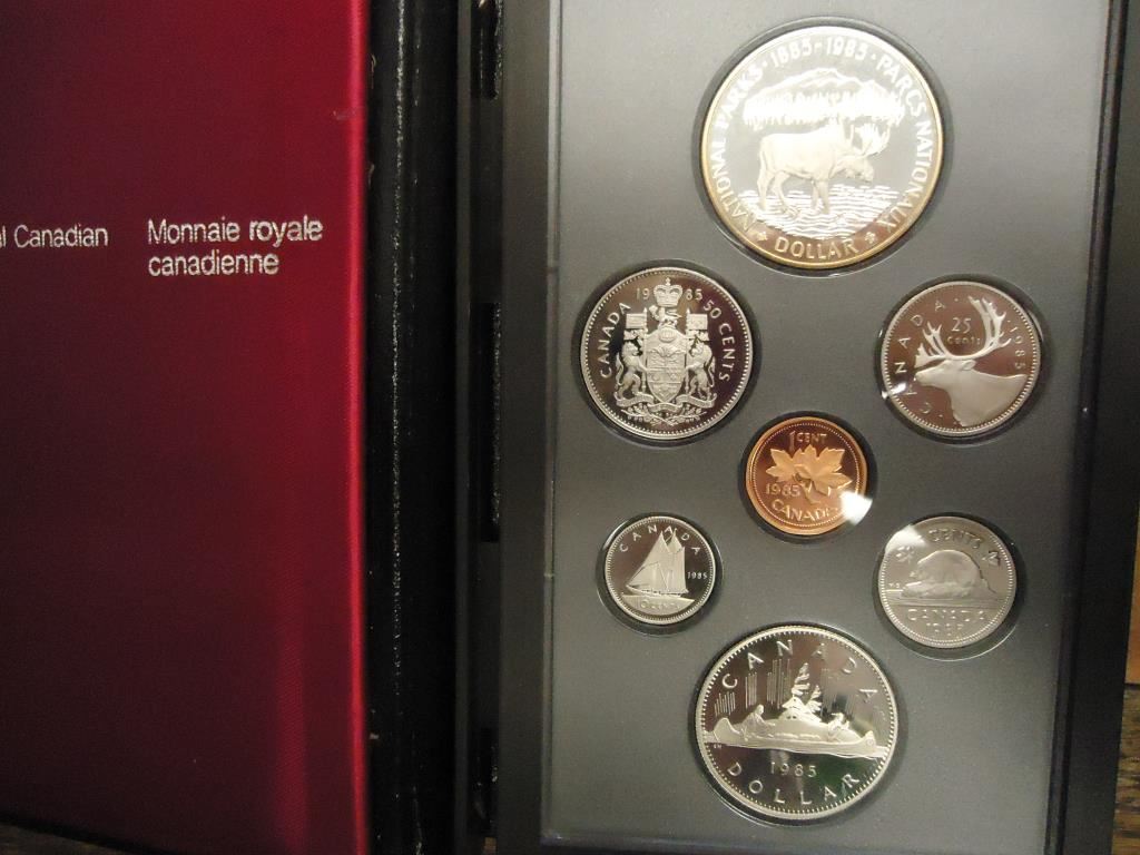 1985 CANADA DOUBLE DOLLAR PROOF SET NATIONAL PARKS ORIGINAL ROYAL ...