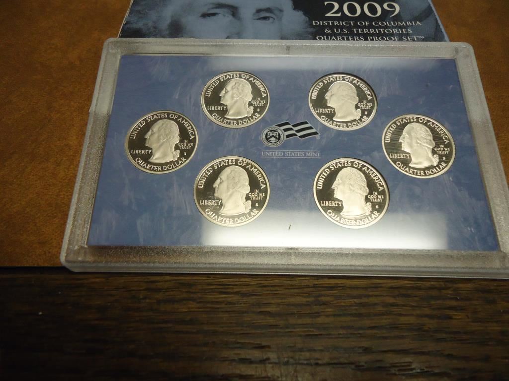 2009 US MINT DISTRICT OF COLUMBIA & US TERRITORIES QUARTERS PROOF SET ...