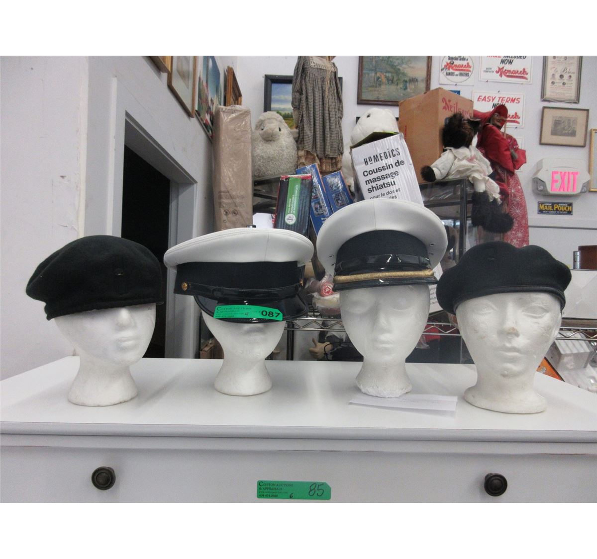 4 Authentic Canadian military caps - used