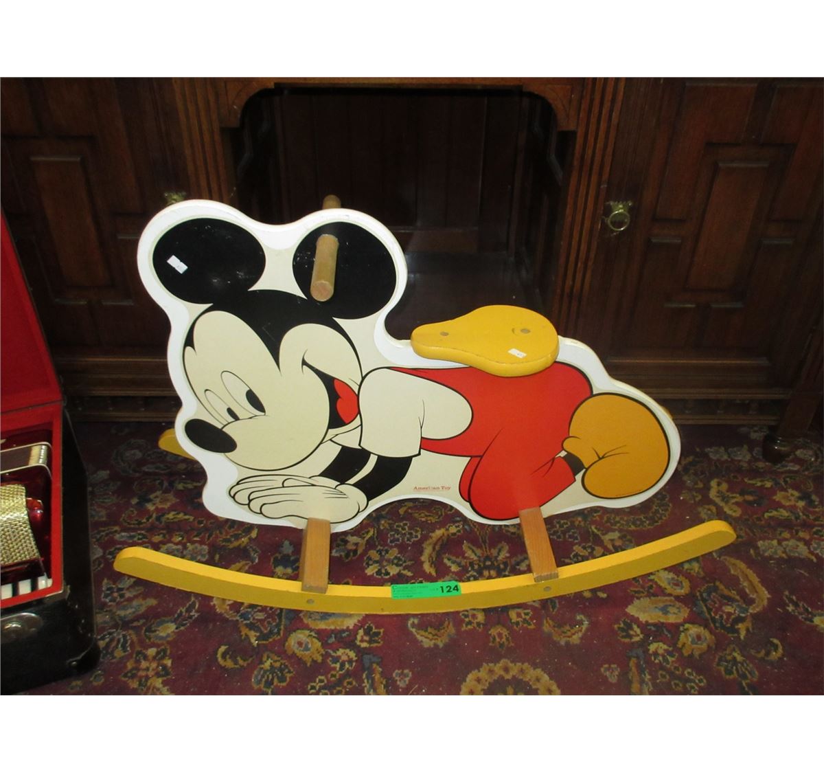 Vintage - Wood Mickey Mouse rocking horse