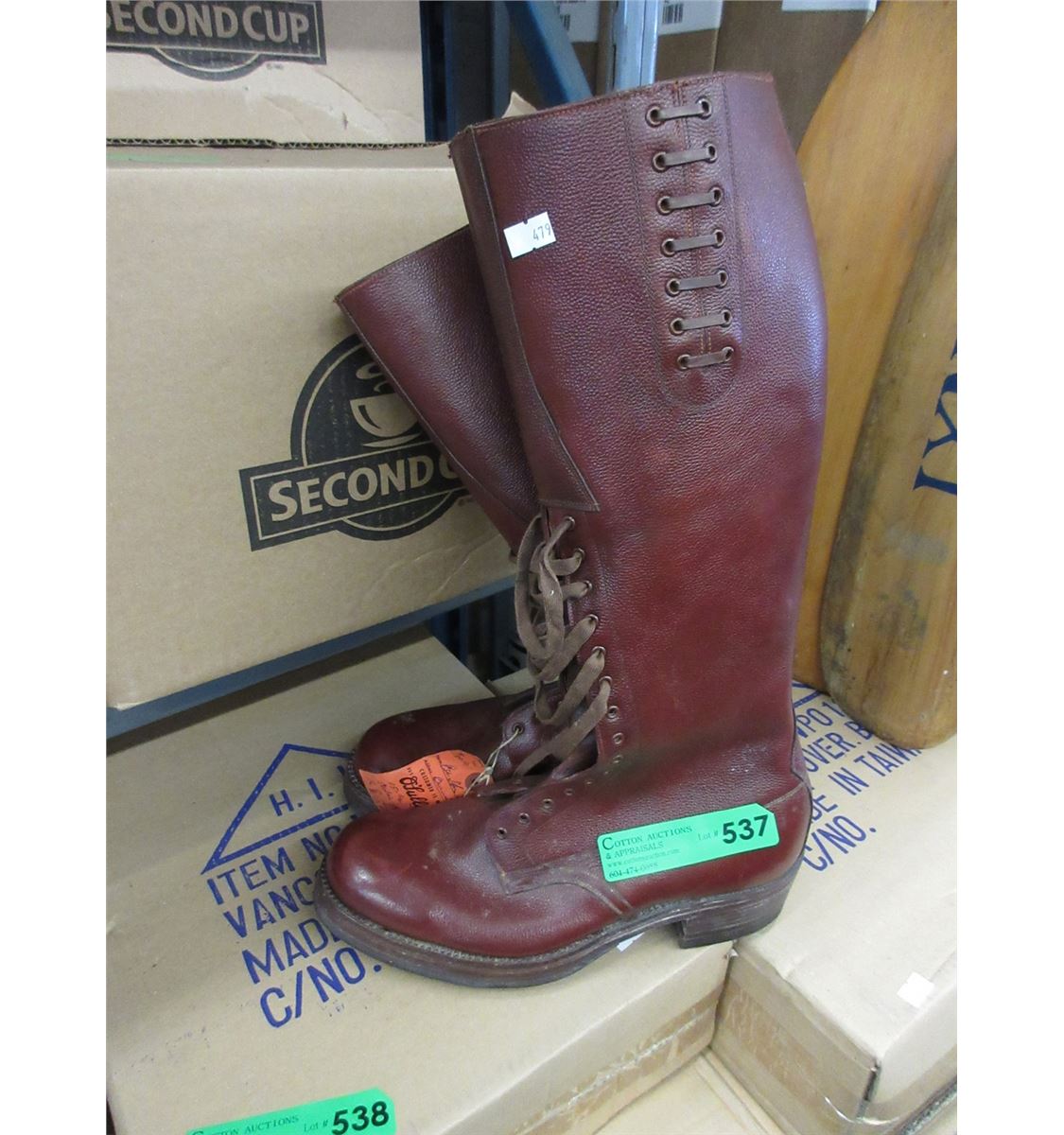 Pair of vintage RCMP riding boots