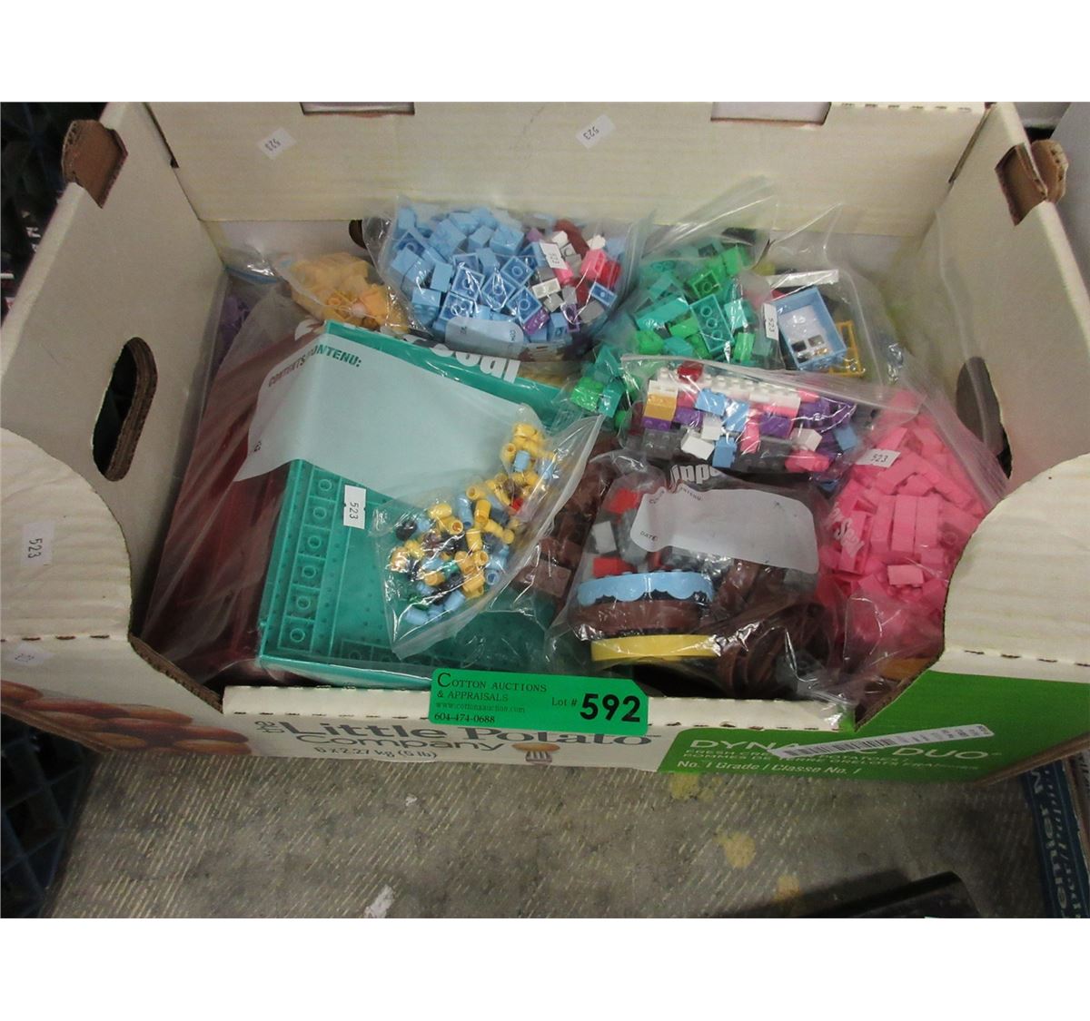 Used Lego style building blocks