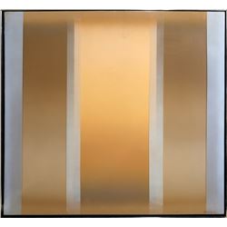 Peter Mack, Stripes One, Acrylic Painting with Overlay