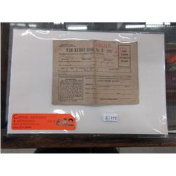 USA War Ration book #3