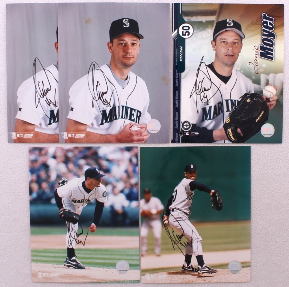 Lot of (5) Jamie Moyer Signed Mariners 8x10 Photos (PA LOA)
