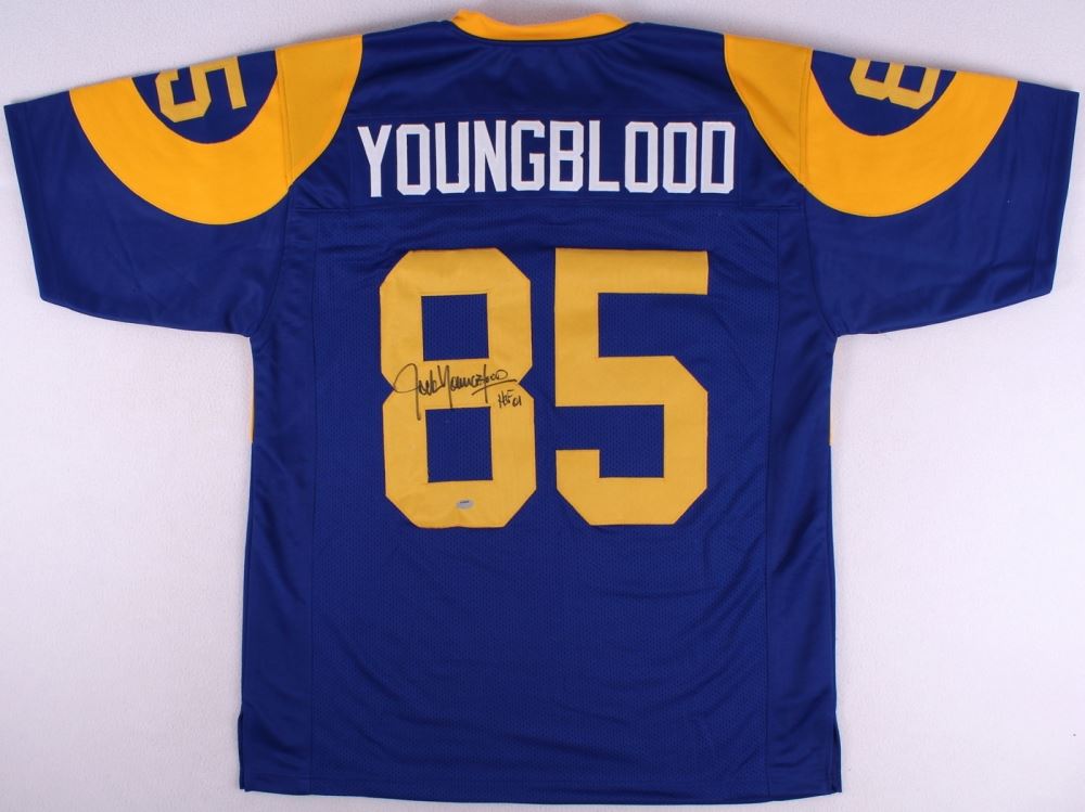 Jack Youngblood Signed Rams Jersey Inscribed "HOF 01" (Schwartz COA)