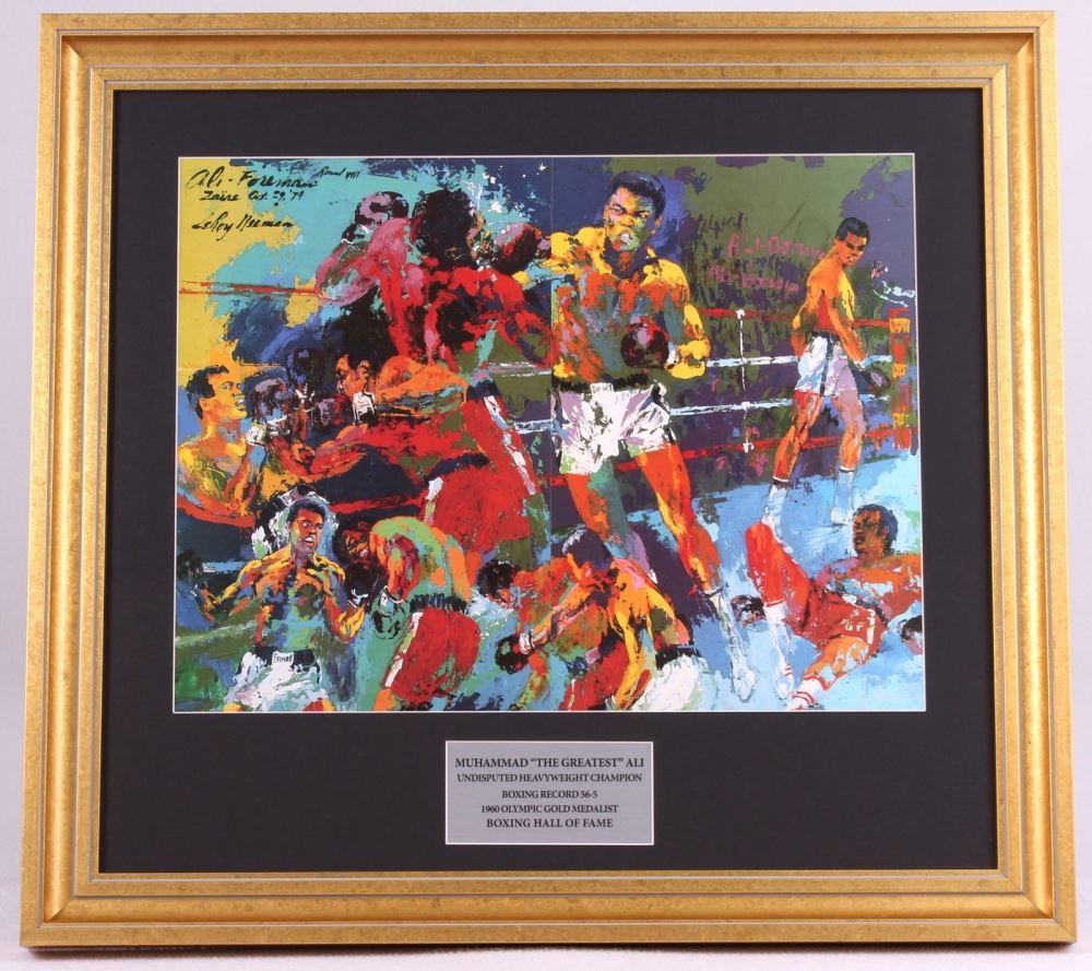 LeRoy Neiman "Muhammad Ali" 21x23 Custom Framed Lithograph Display