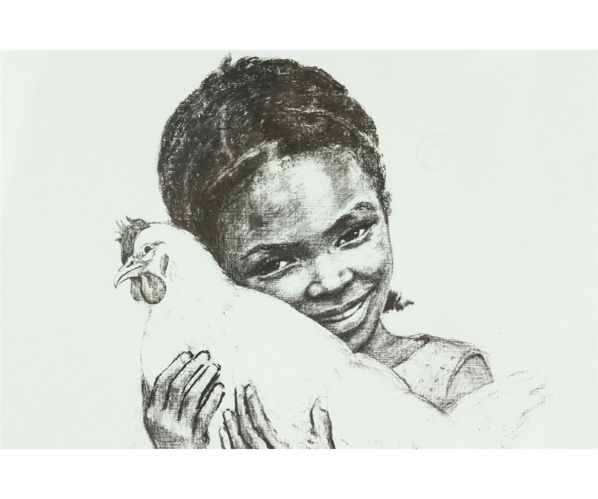 Pencil Sketch J Macdonald Henry Framed Jamaica