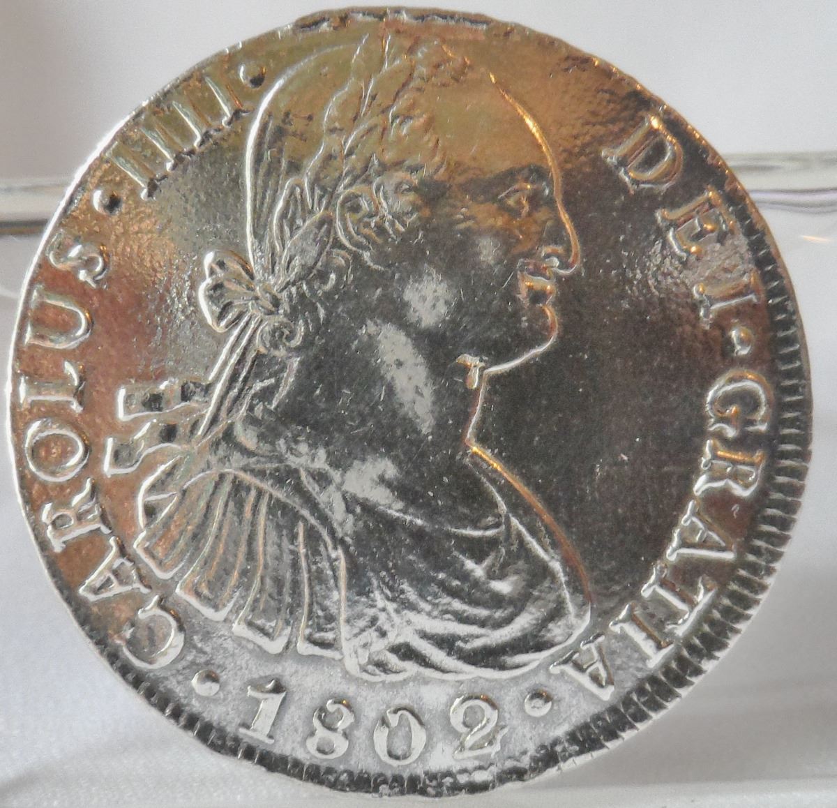 1802 Spanish Silver Coin Carlos IV Monarchi 8 Reales