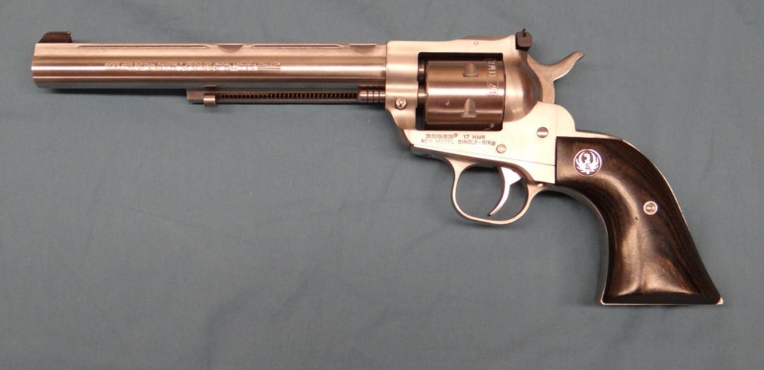 Ruger New Model, .17 HMR, revolver, stainless, 7.5" bbl, s#264-64140 ...