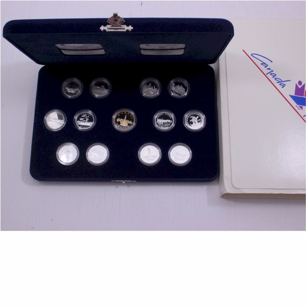 1992 Canada '125' Proof Sterling Silver Quarter Set With Loonie issued ...