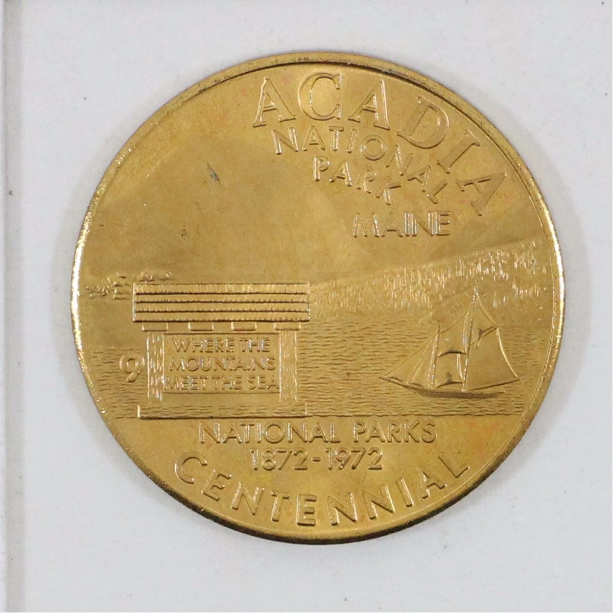 1872-1972 Acadia National Park Maine Centennial Token. Diameter 40mm.
