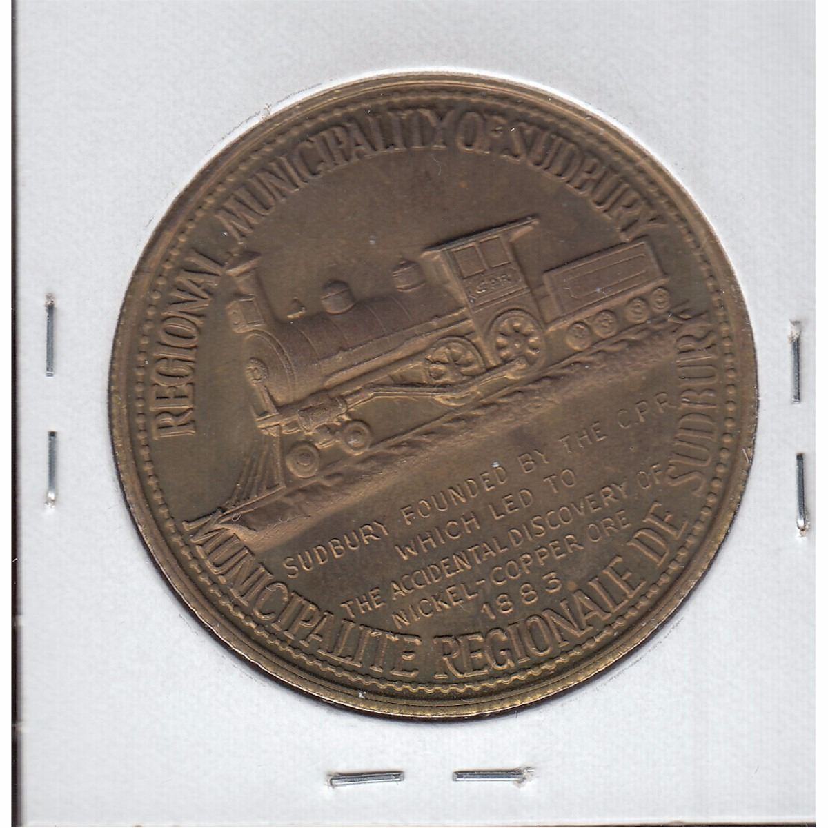1980 Regional Municipality of Sudbury Two Dollar trade Token. Diameter 39mm