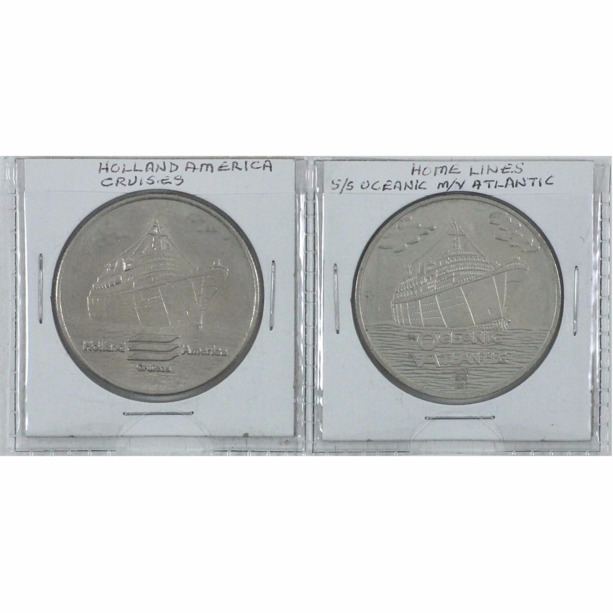 Lot of 2x cruise line Tokens. You will receive the Holland America ...