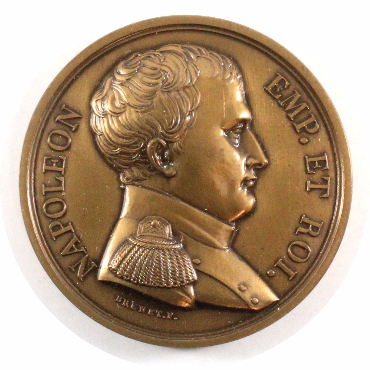 Napoleon Bronze Medallion. Surrender in Bellerphon 1815 Great Britain ...