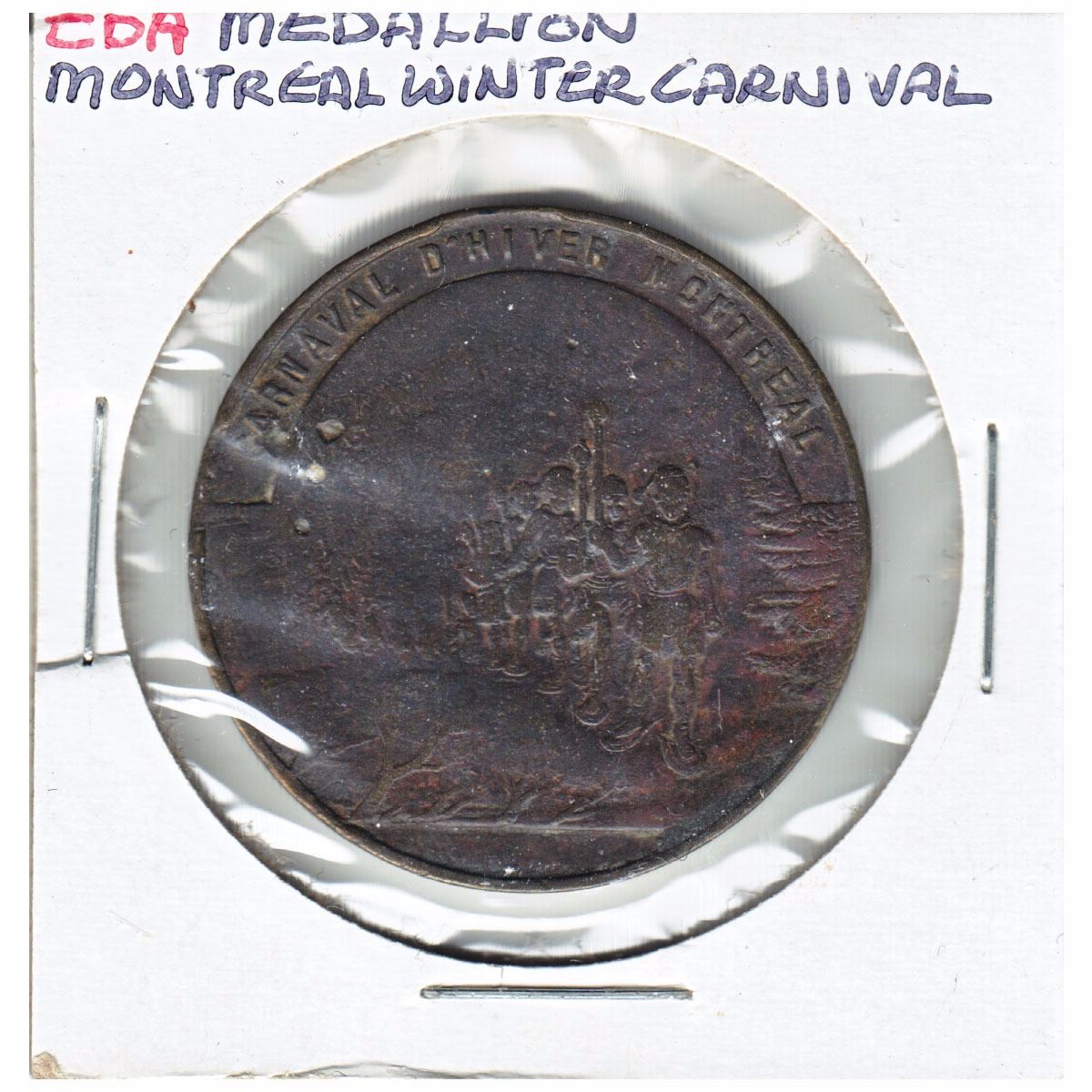 Vintage Montreal Winter Carnival Medallion. Diameter 32mm