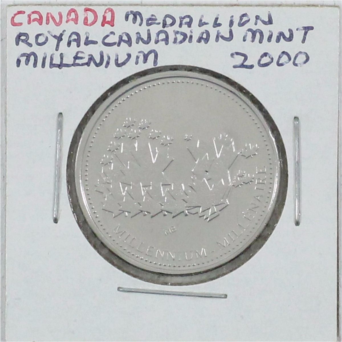 2000 Royal Canadian mint Millennium Token. Diameter 24mm