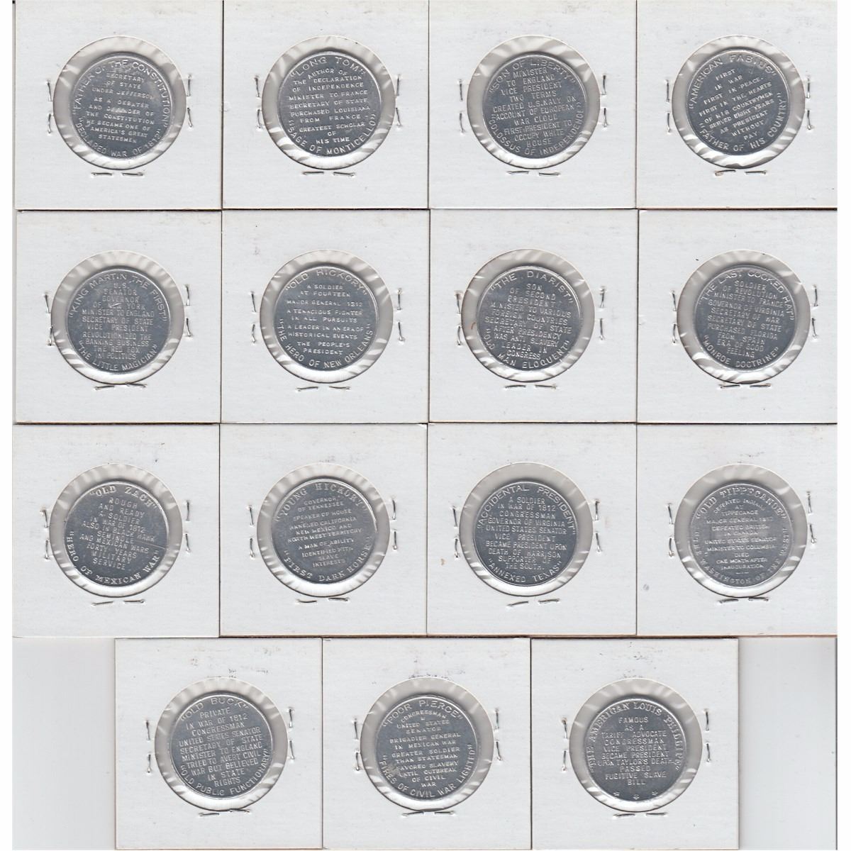 Estate Lot of United States Presidential Aluminum Tokens. You will ...