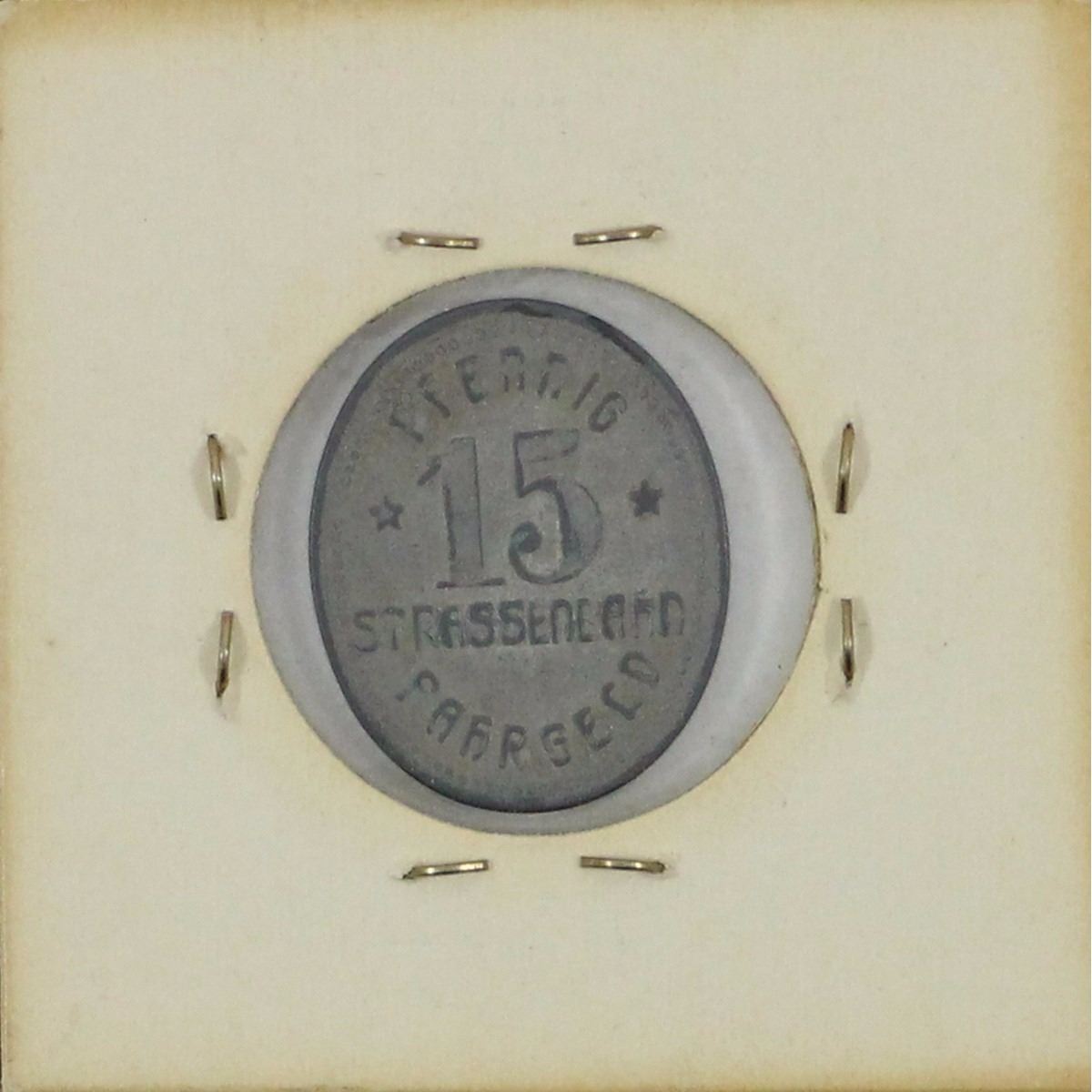 1918 Mollem Or De Ruhren Germany 15 Pfennig Oval Transit Token