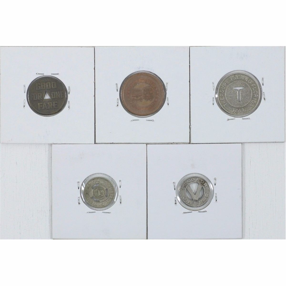 Group lot of Transportation Tokens; Pittsburgh Railways Co. 1922 Good ...