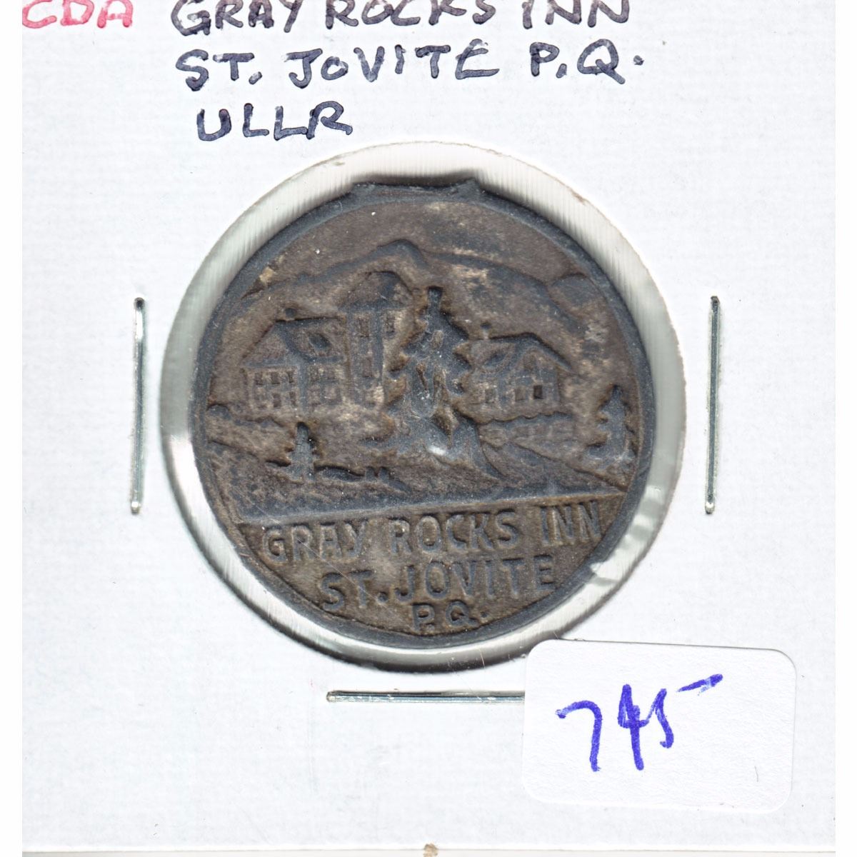 Gray Rocks Inn St. Jovite, QC ULLR. Diameter 22mm